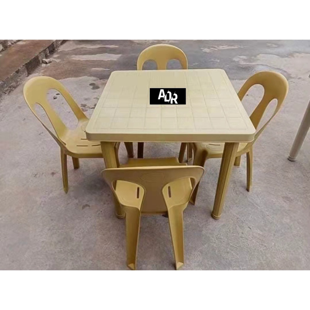 monoblock dining table set (30x30) four seater | Shopee Philippines