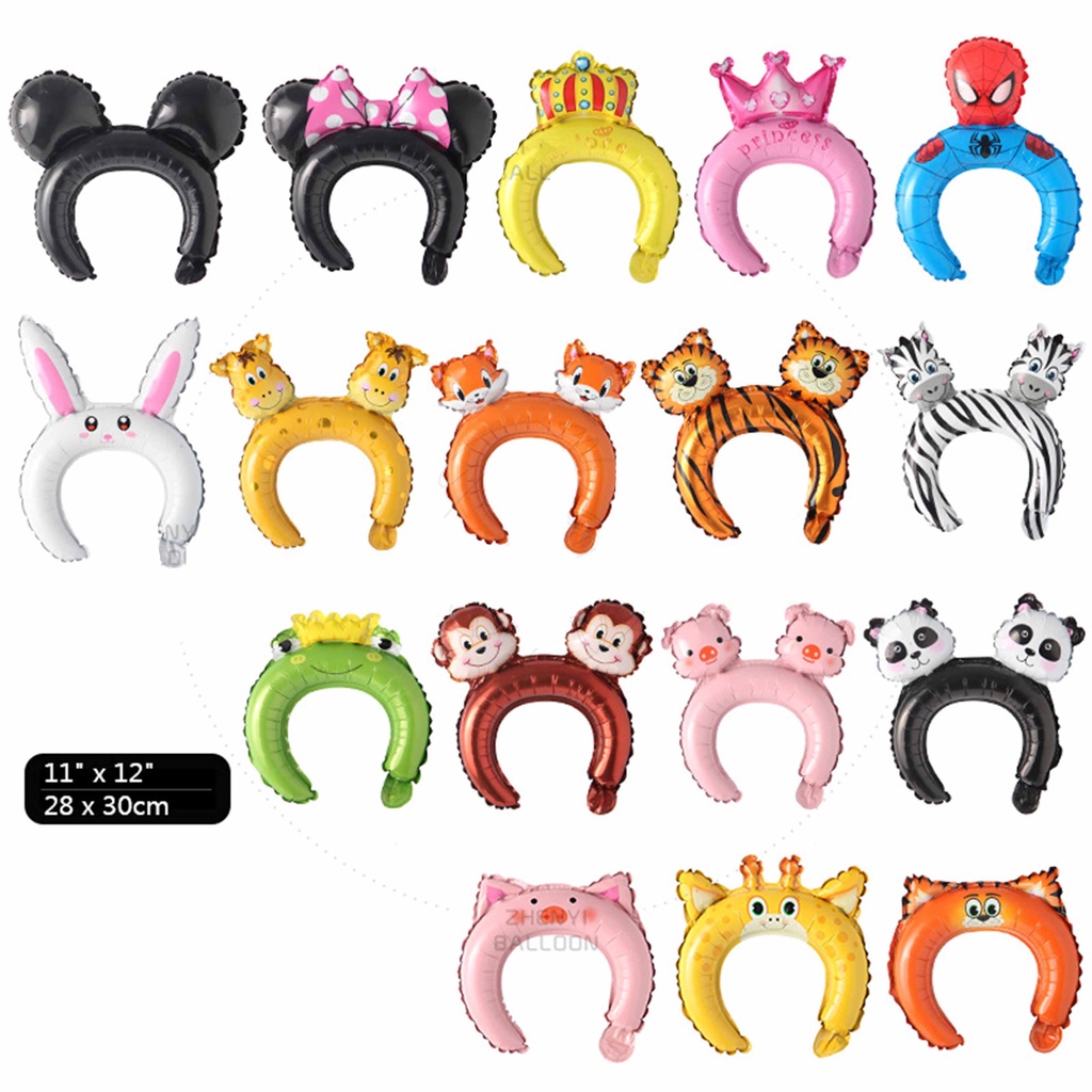 1pc Balloon Hair hoop CartoonKids Headband Aluminum Film Balloon ...