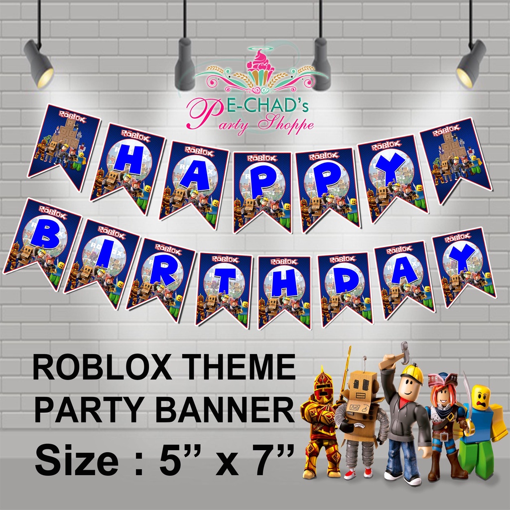 Roblox Boy Version Theme Party Banner | Shopee Philippines