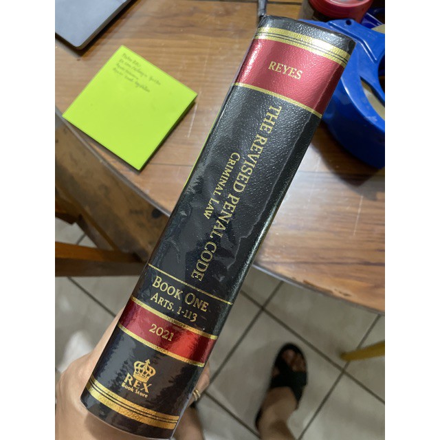 Reyes Book 1 2021 Revised Penal Code Criminal Law One I By