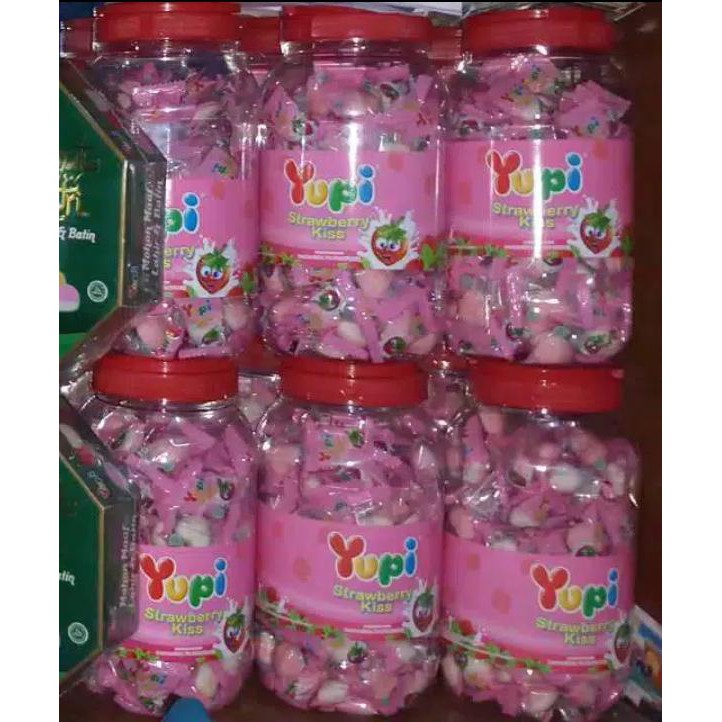 Various Snacks Yupi Strawberry Kiss Jars / Yupi jars | Shopee Philippines