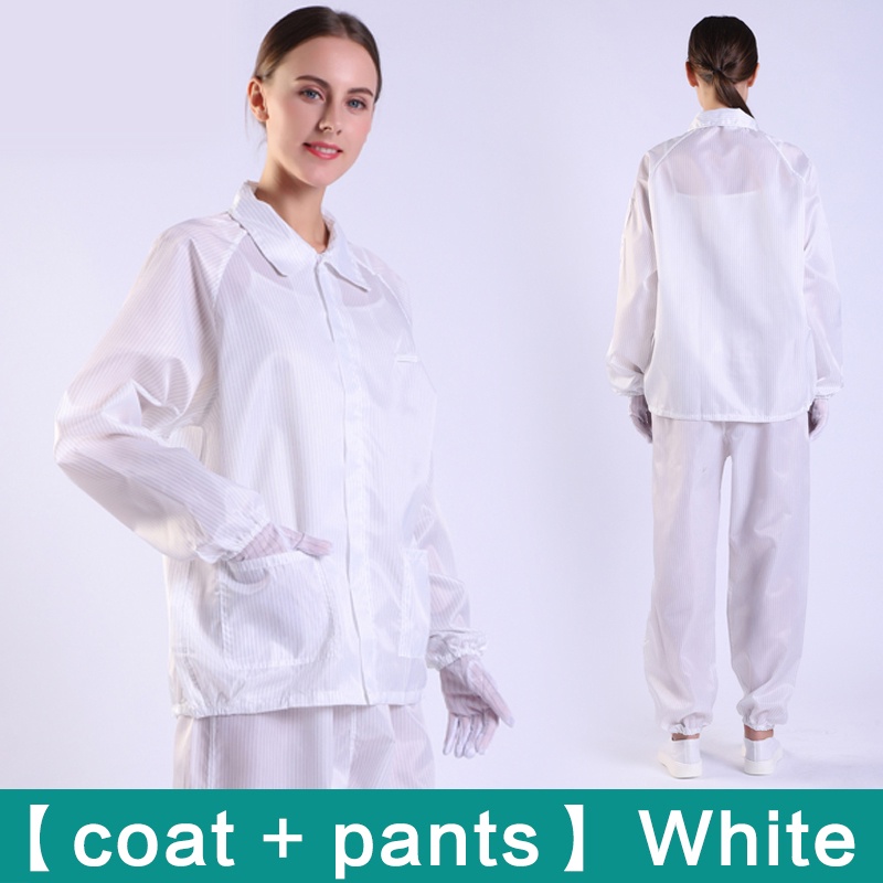 Cleanroom Suit Washable PPE Suit 2 in 1 Jacket and Pants Reusable Anti ...