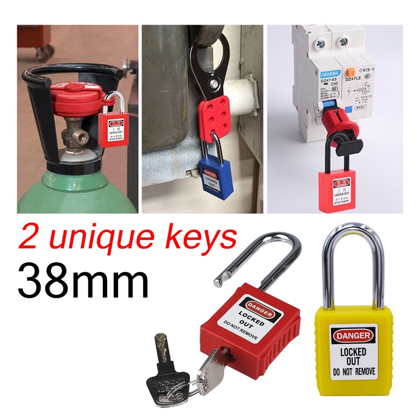 LOTO Padlock 38mm Lockout Tagout Lock Insulation Safety for Machinery ...