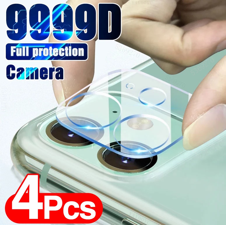 4PCS Camera Lens Glass Protector On For iPhone 12 Pro Max 11 Screen ...