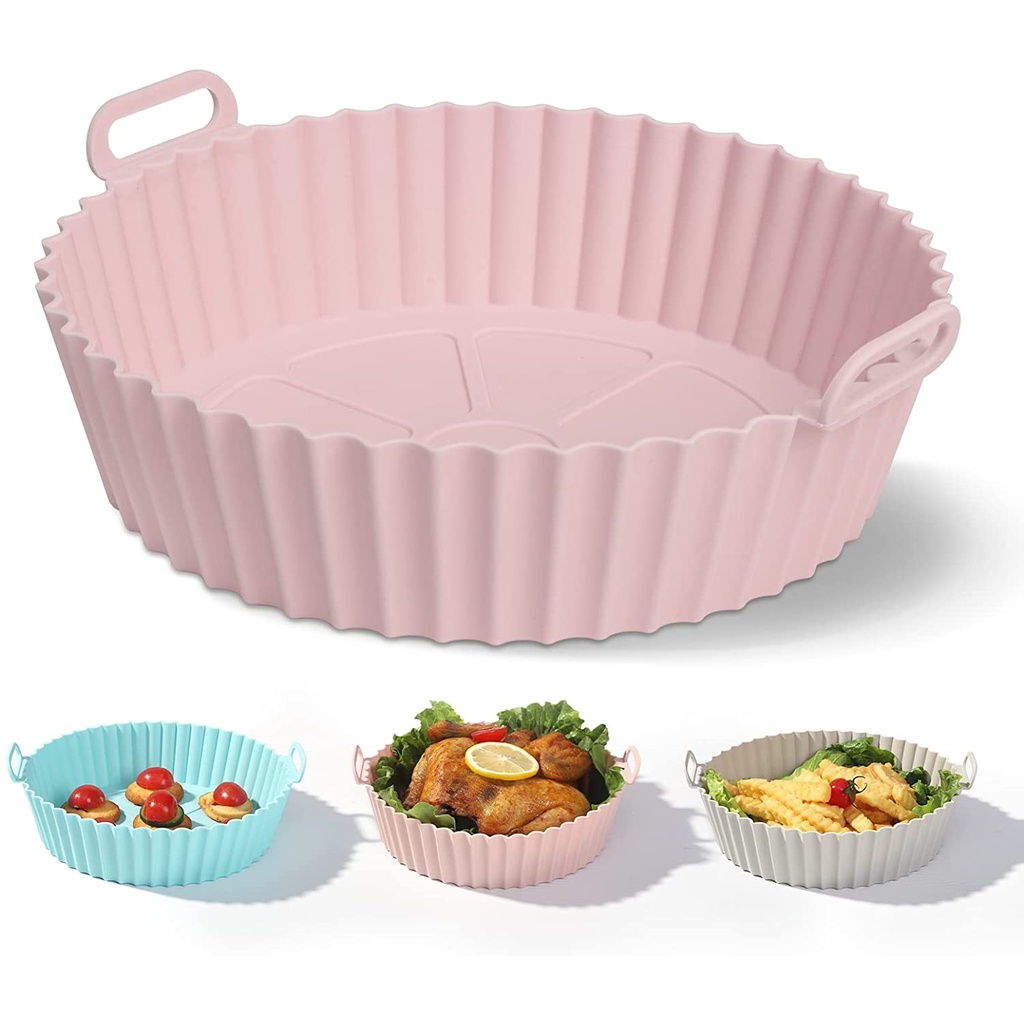 17.5 cm Air Fryer Reusable Silicone Liners for Air Fryer Steamer ...