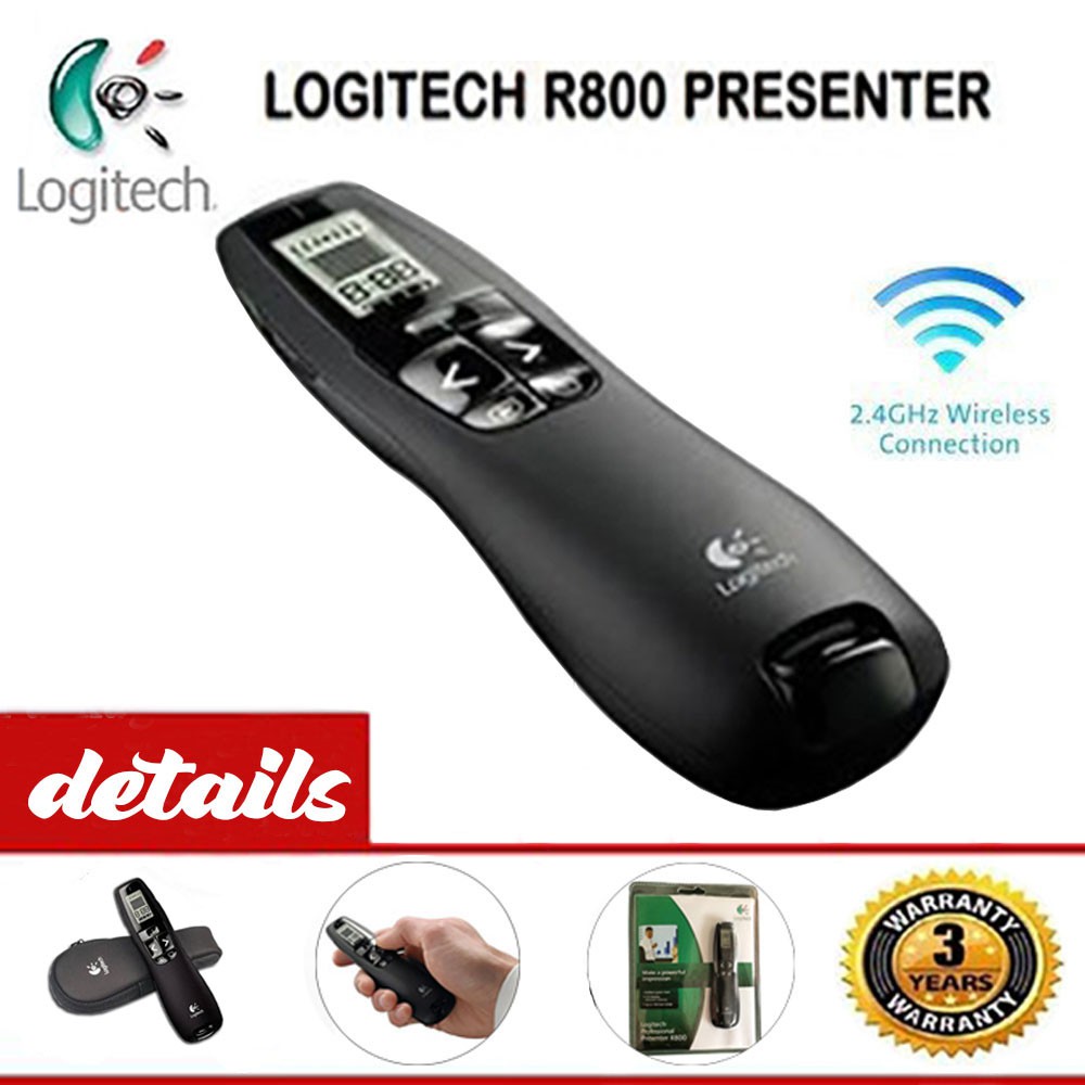 Ori Logitech Wireless Presenter R800 With Laser Pointer _Red | Shopee ...