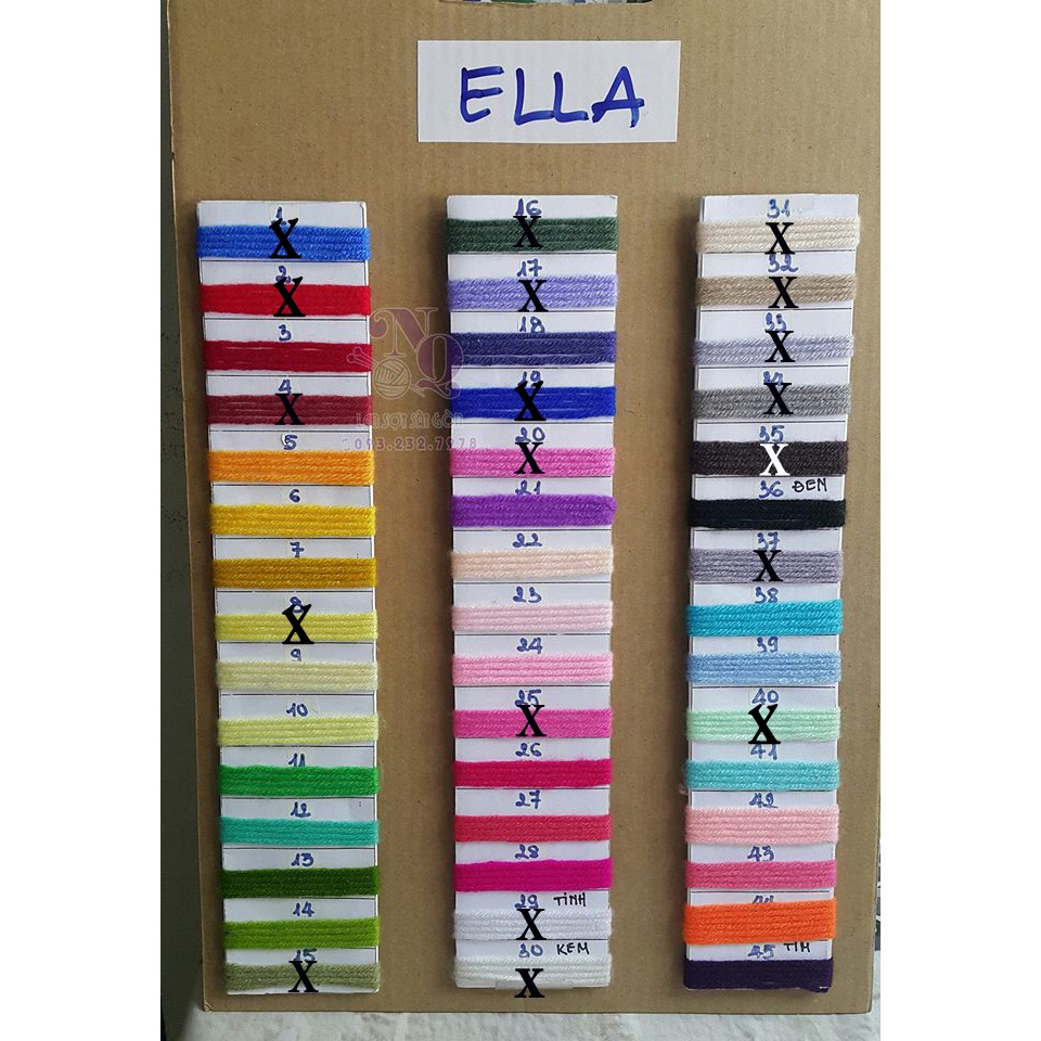 Color Palette 1 (1-20) Japanese Ella Wool | Shopee Philippines