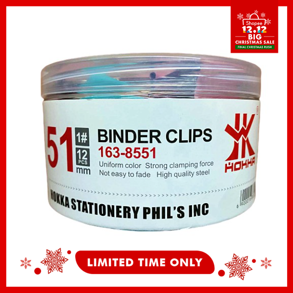 HOKKA Color Binder Clips in Tube （4Sizes） | Shopee Philippines