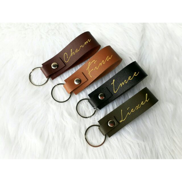Personalized Customized Leather Keychain | Shopee Philippines