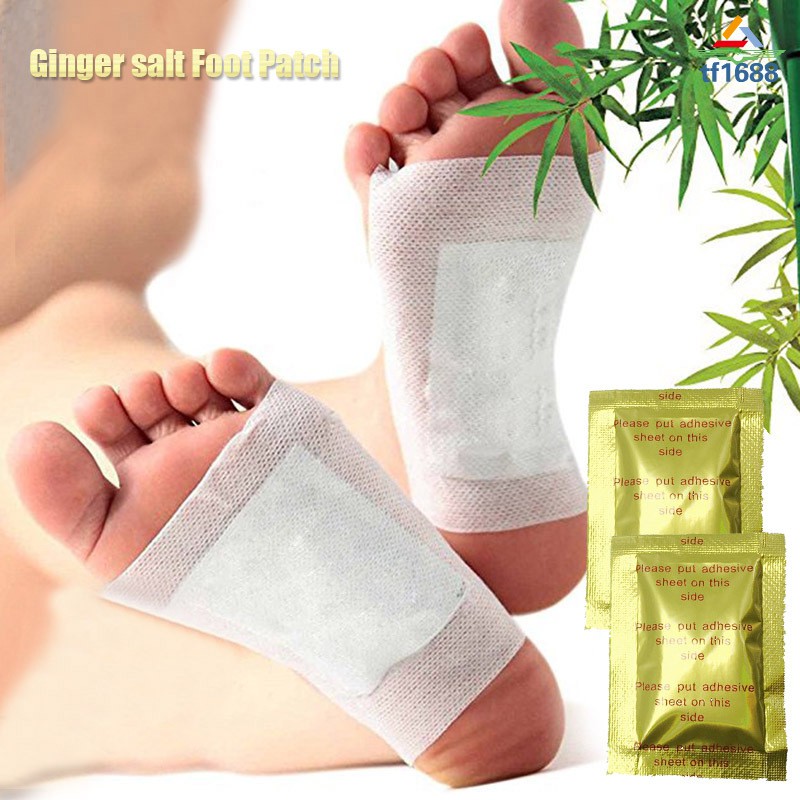 10Pcs Ginger Salt Foot Patches Foot Paste Ginger Nourishing Feet ...