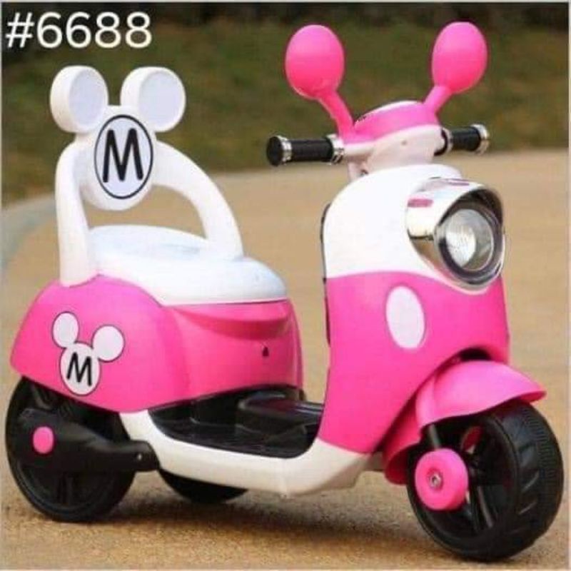 Mickey Mouse Rechargeable Scooter motor for kids | Shopee Philippines