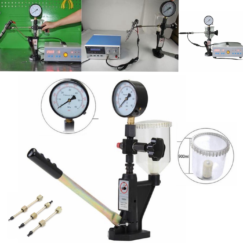 60Mpa Nozzle Pop-Pressure Fuel Injector Calibrator Dual Scale Gauge ...