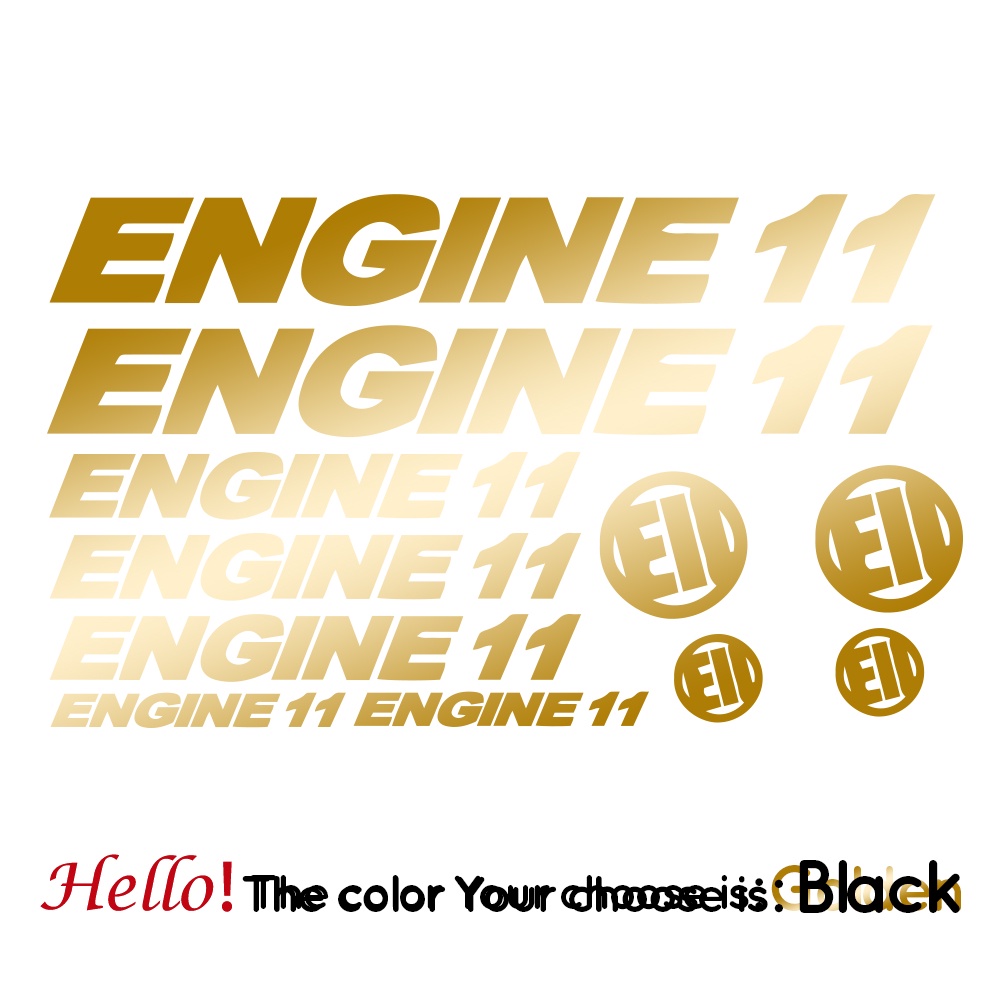 Engine 11 Bike Stickers Vinyl Decal Frame Cycle Bicycle Road Set ...
