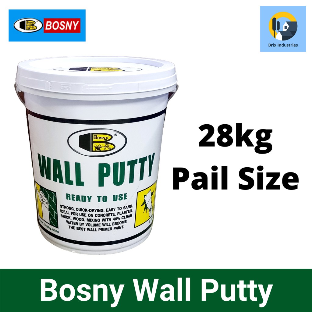 Bosny Wall Putty 28kg Pail Size B219 | Shopee Philippines