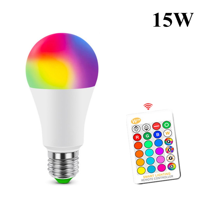 Licer LED Color Bulb Light 5W 10W 15W Remote Control 4 Modes Dimmable ...