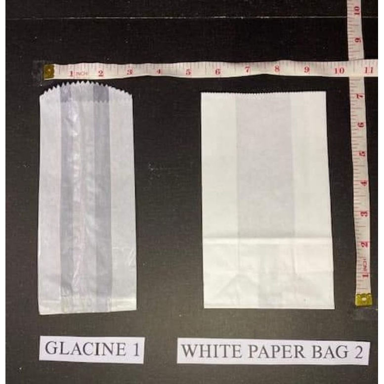 Glacine and White paper bag 100pcs | Shopee Philippines