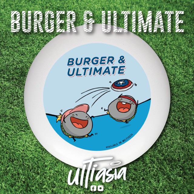Discraft - White Burger & Ultimate Design 175g - Ultimate Frisbee ...