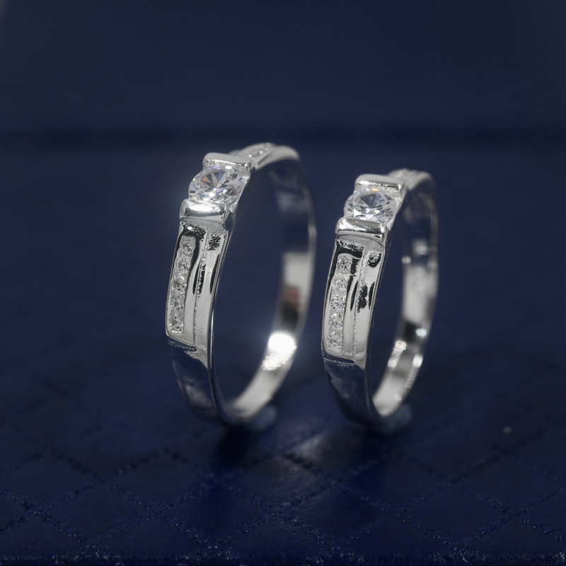 KS silver original 925 italy silver CP057 (couple ring) | Shopee ...