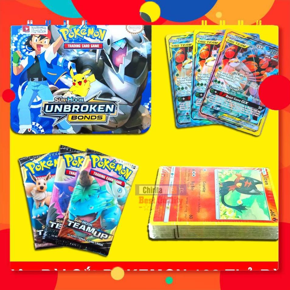 Po-ke-mon Sun & Moon 98-Card Iron Box Card Set has 3 Special Card Packs ...