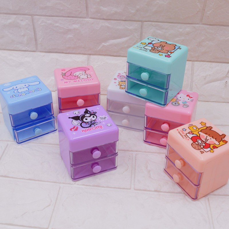 PD ST-201A Mini Desktop Drawer Cute Cartoon Jewelry Mini Storage Desk ...