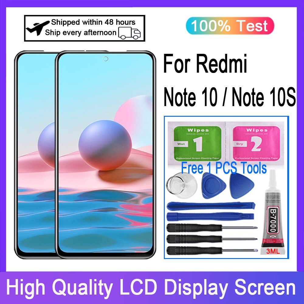 Original AMOLED For Redmi Note 10 M2101K7AG LCD Display Touch Screen ...
