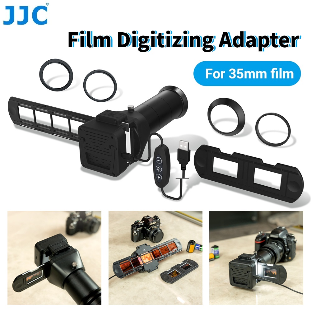 JJC FDA-S1 Film Digitizing Adapter with LED Fill Light 35mm Negative Film Scanner Replace ES-2 ...