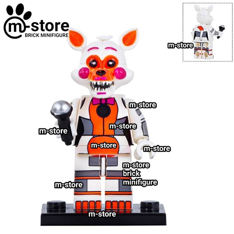 Brick five nights at freddy's fnaf lolbit mini toy figure | Shopee ...