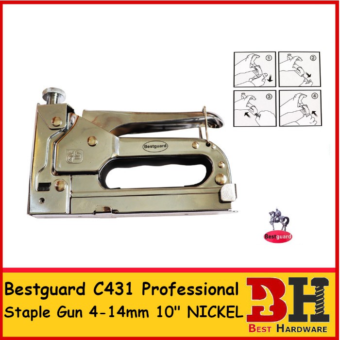 [ BEST HARDWARE ] Bestguard C431 Professional Staple Gun 4-14mm ...