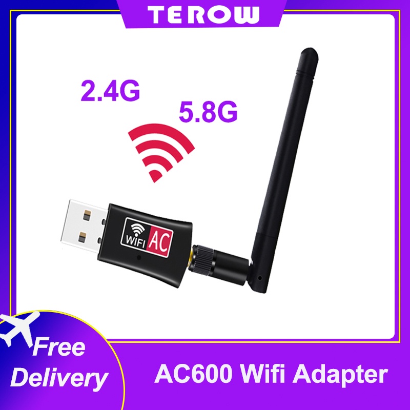 Dual Band 600Mbps USB wifi Adapter AC600 2.4GHz 5GHz WiFi with Antenna ...
