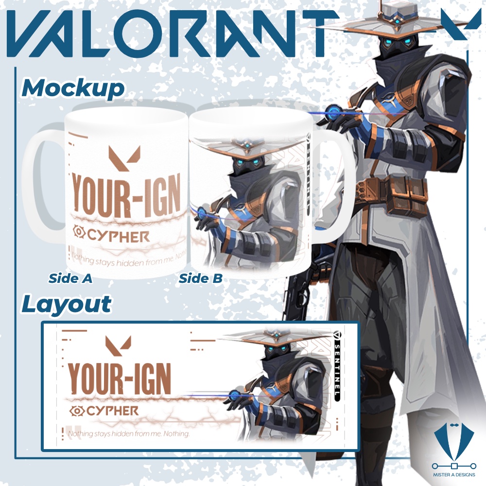 Valorant Customizable Mug - with IGN, Portrait, Voice lines, Ultimates ...