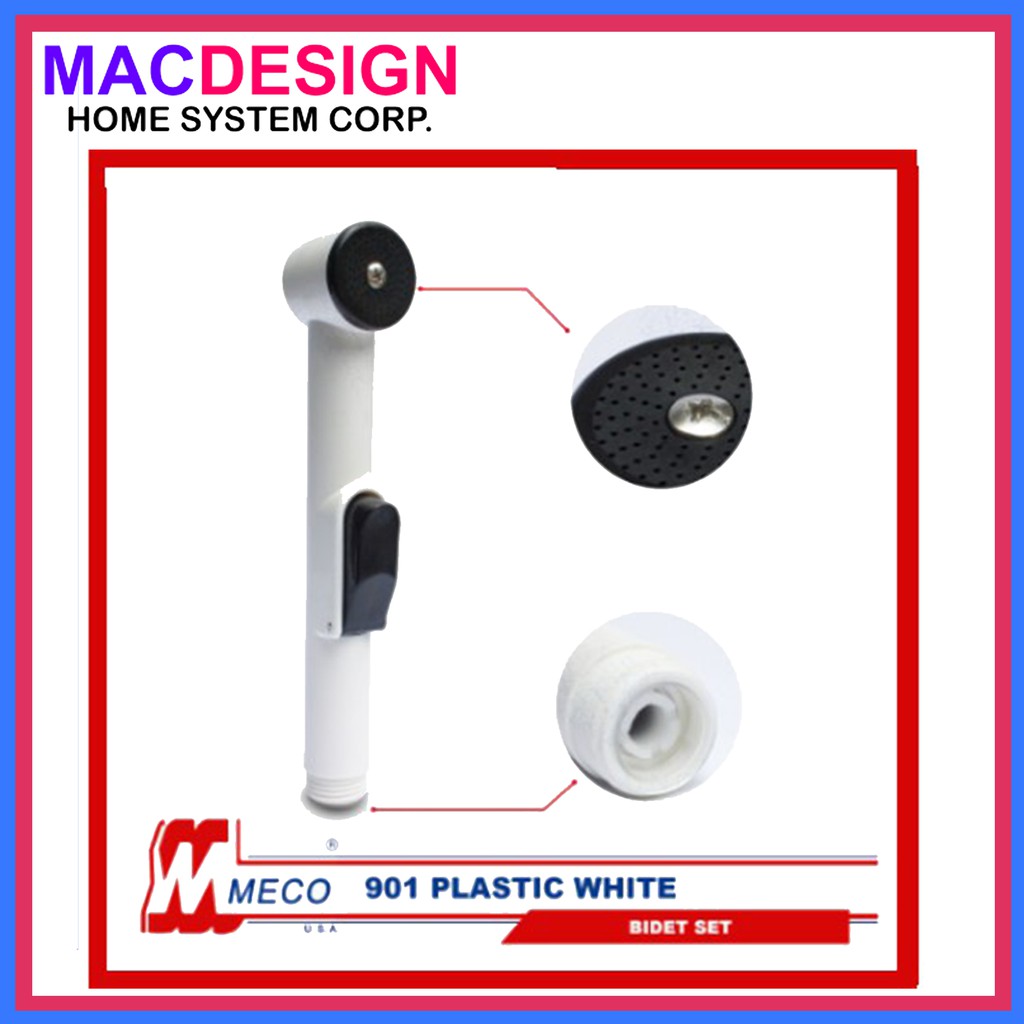 Meco 901 Bidet Set BATH ROOM 1/2 Inch Connector and Holder/Spray Head w ...