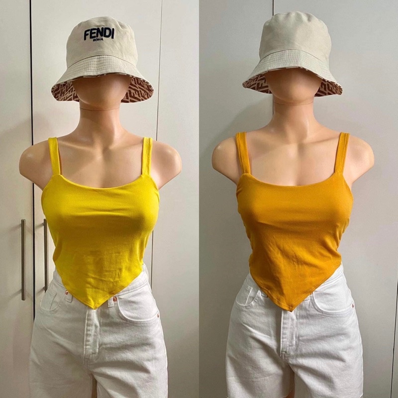 Free Size Triangle Semi Crop Top (XSmall-Small) | Shopee Philippines