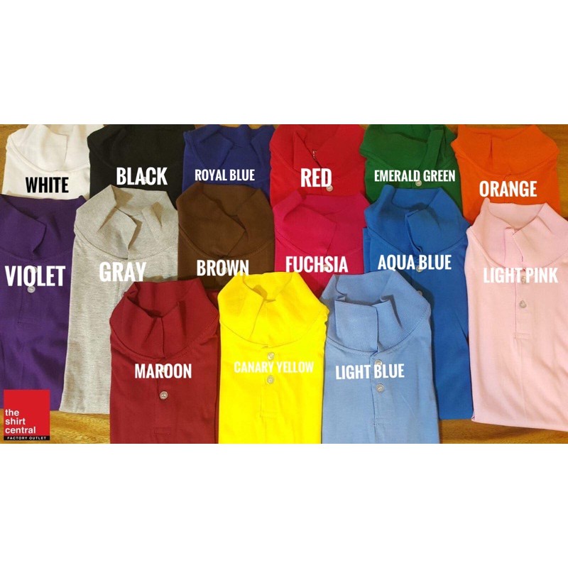 High Quality Plain Colored Yalex Polo Shirt (Unisex) | Shopee Philippines