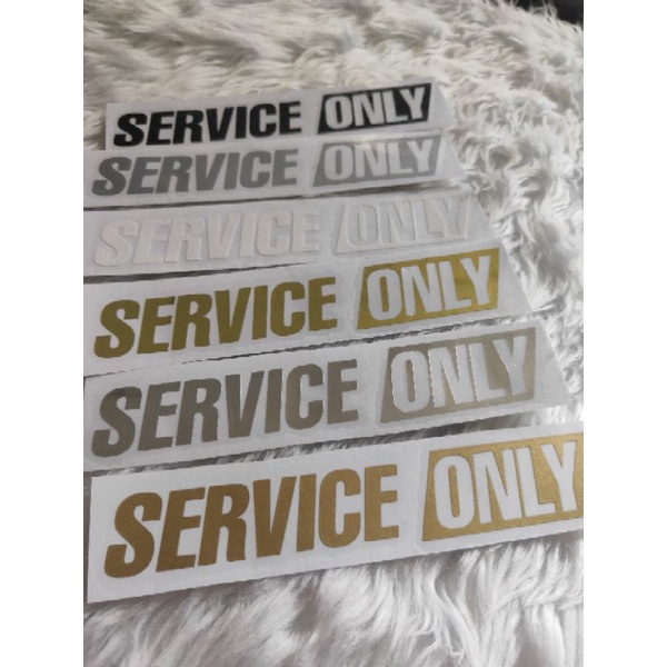 service only decal sticker | Shopee Philippines