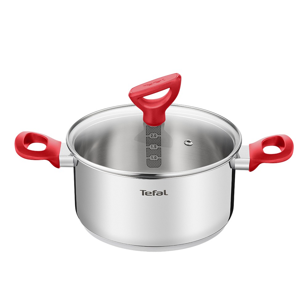Tefal Edition Red Stainless Steel Induction Stewpot (18cm, 20cm, 24cm ...