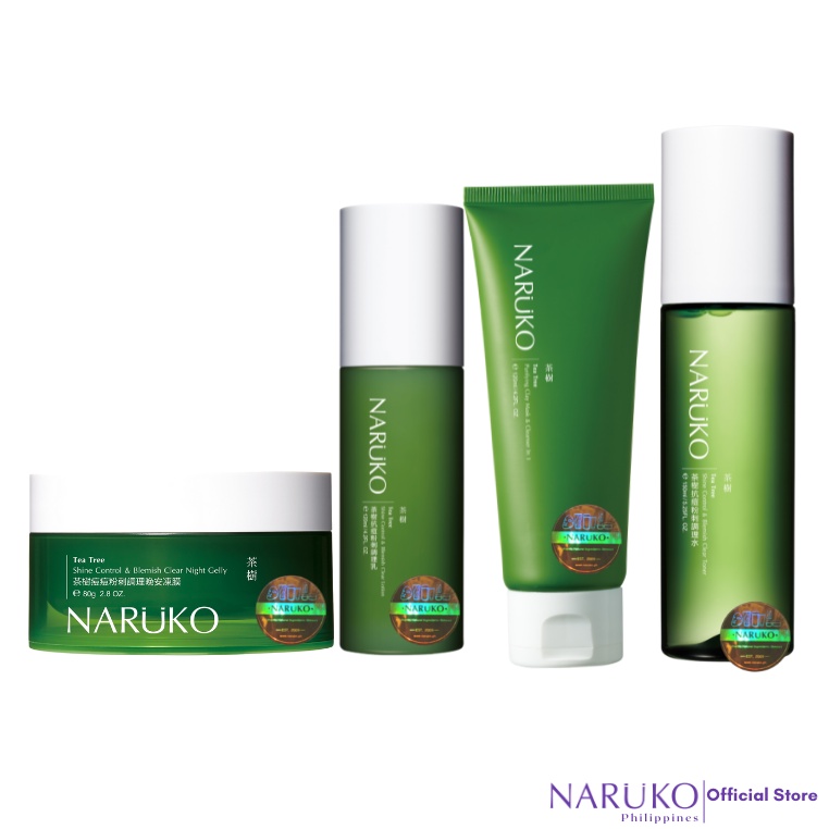 Naruko Tea Tree Shine Control & Blemish Basic Skincare Set | Shopee ...