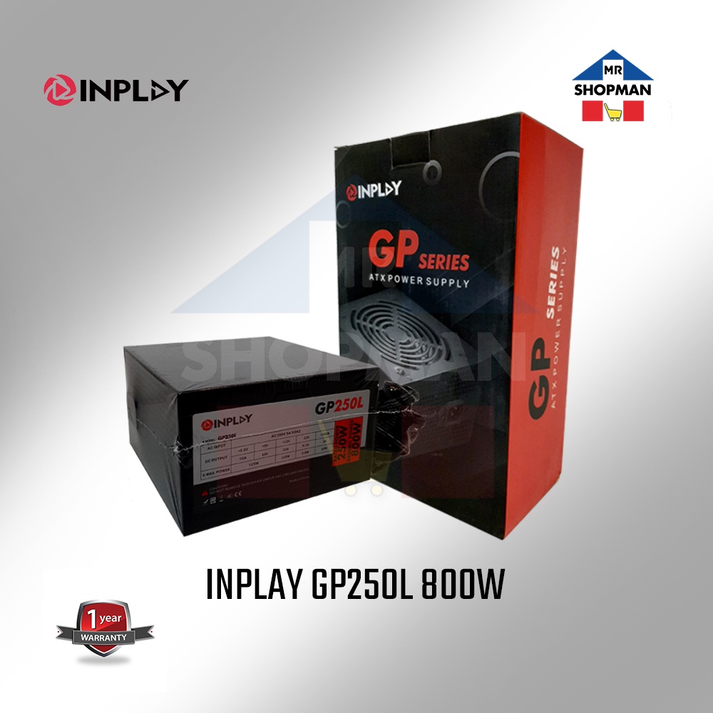 Inplay GP250L 800W / 250w Rated ATX Power Supply PSU | Shopee Philippines