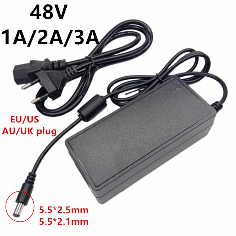 48V 1A 2A 3A universal AC DC 48 Volt power adapter supply 110v 220v to ...
