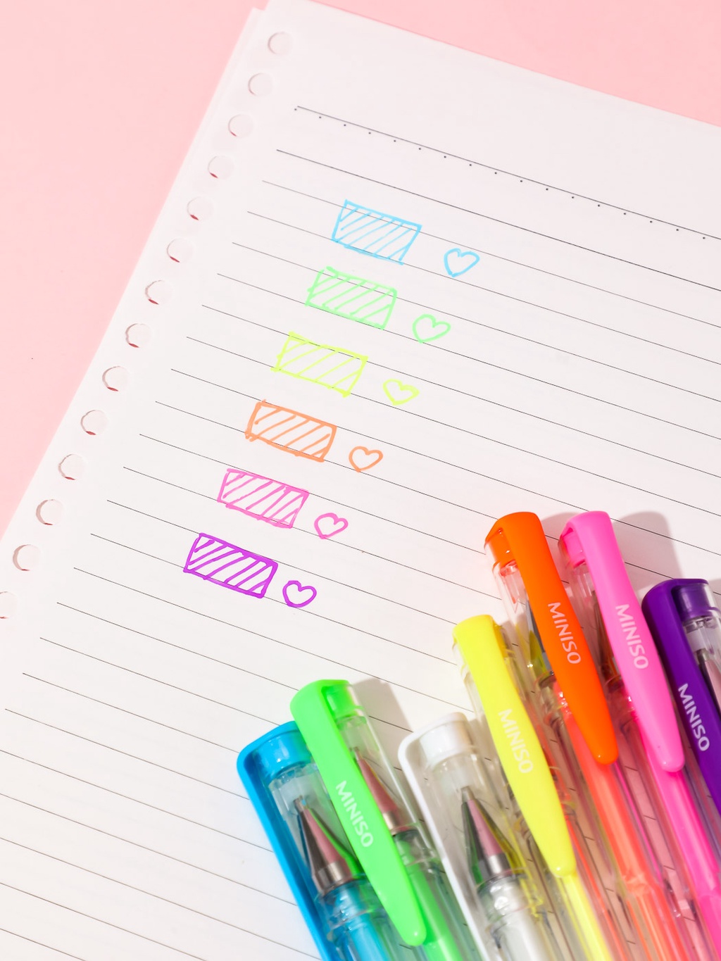 MINISO Colored Gel Pens 7 Pcs | Shopee Philippines