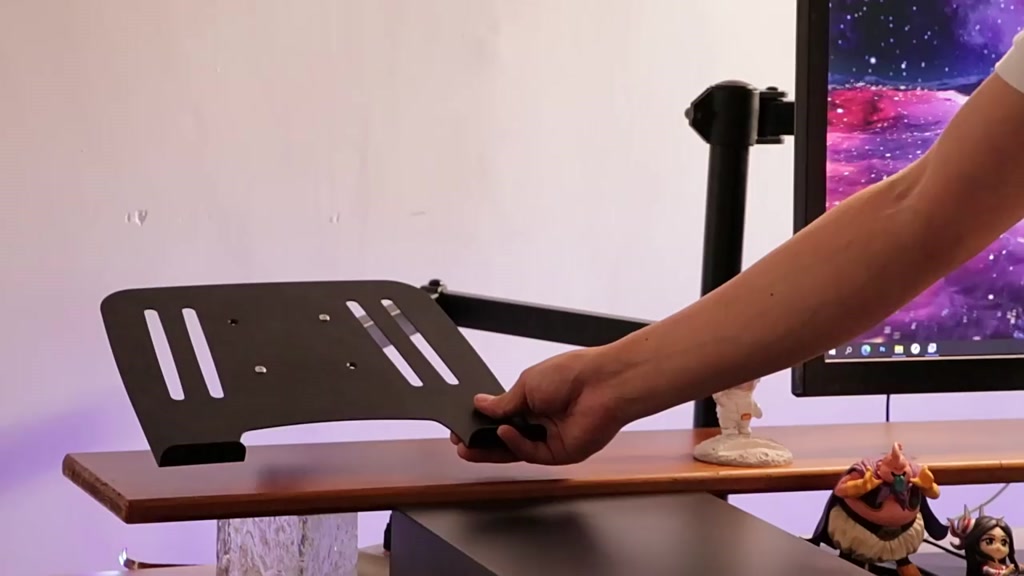 Meewoo Aluminum Height Adjustable Desktop Arm Monitor Holder Plus ...