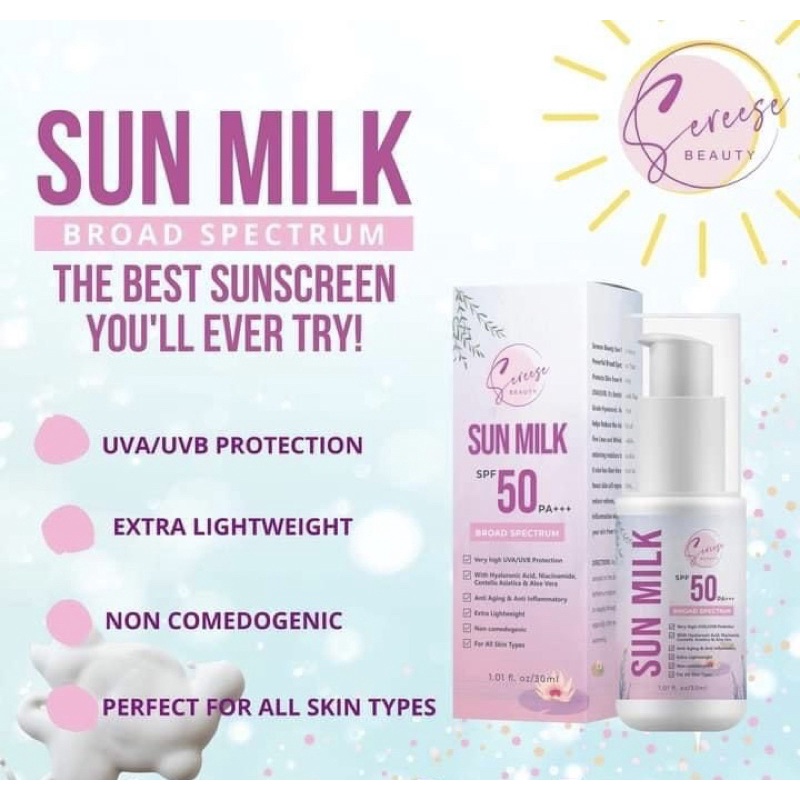 Sereese Beauty Intense Whitening Lotion | Whitening Milk Soap | Sun Milk spf50 (with freebie ...