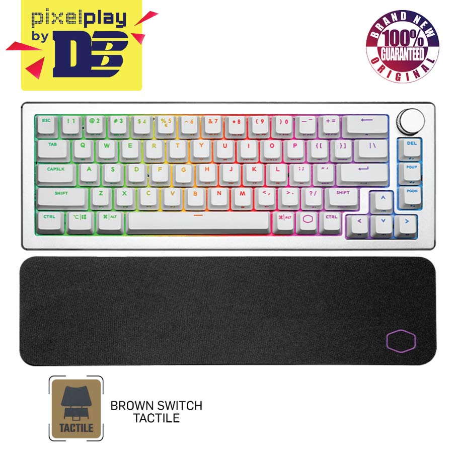 Cooler Master CK721 65% Hybrid Wireless Mechanical Keyboard White ...
