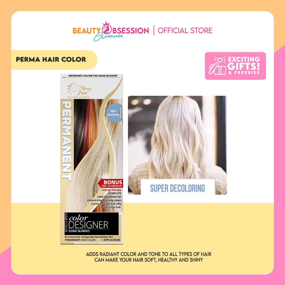 Merry Sun Permanent Hair Color Super Decoloring' | Shopee Philippines