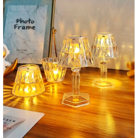 Bedside Acrylic Lamp Diamond Crystal Mini Table Lamp | Shopee Philippines