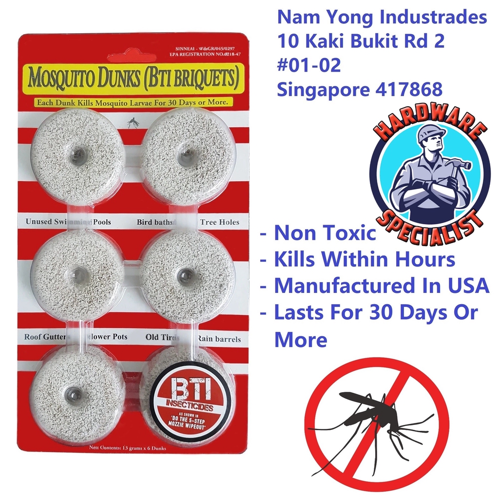 Mosquito Dunks BTI Briquets (Non Toxic Mosquito Insecticide) (NEA ...