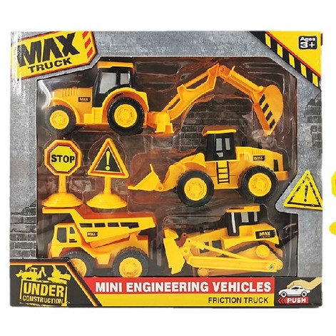 Mini Engineering Vehicles Max Truck Set - Construction Truck Toy Car ...