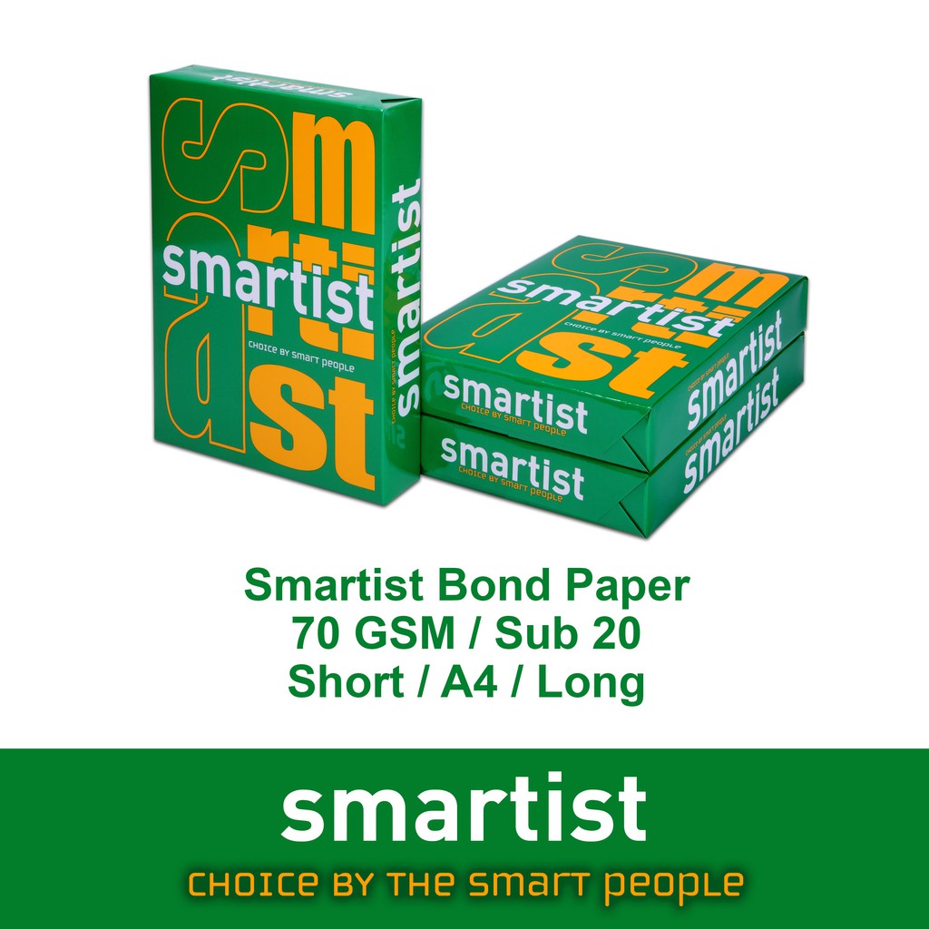 Smartist Bond Paper Long (F4) 70 GSM 500 Sheets | Shopee Philippines