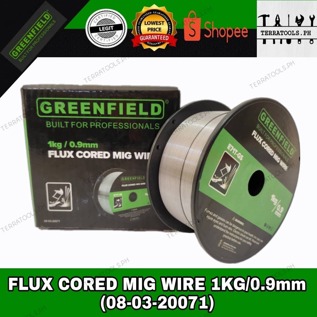 GREENFIELD METAL FLUXCORED FLUX CORED WIRE [1KG] FOR MIGWELD GASLESS ...