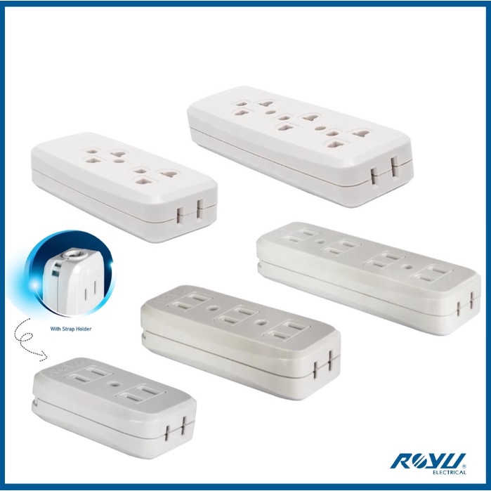 ROYU SURFACE TYPE OUTLETS (2+1 FLAT PIN, 3+1 FLAT PIN, 4+1 FLAT PIN ...