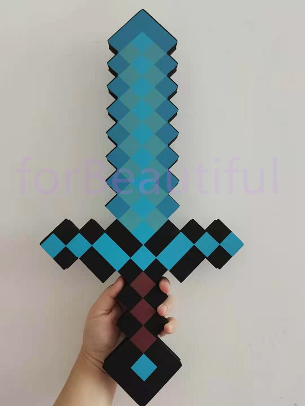 Minecraft Blue Diamond Sword EVA Game Play Small Size 45cm | Shopee ...